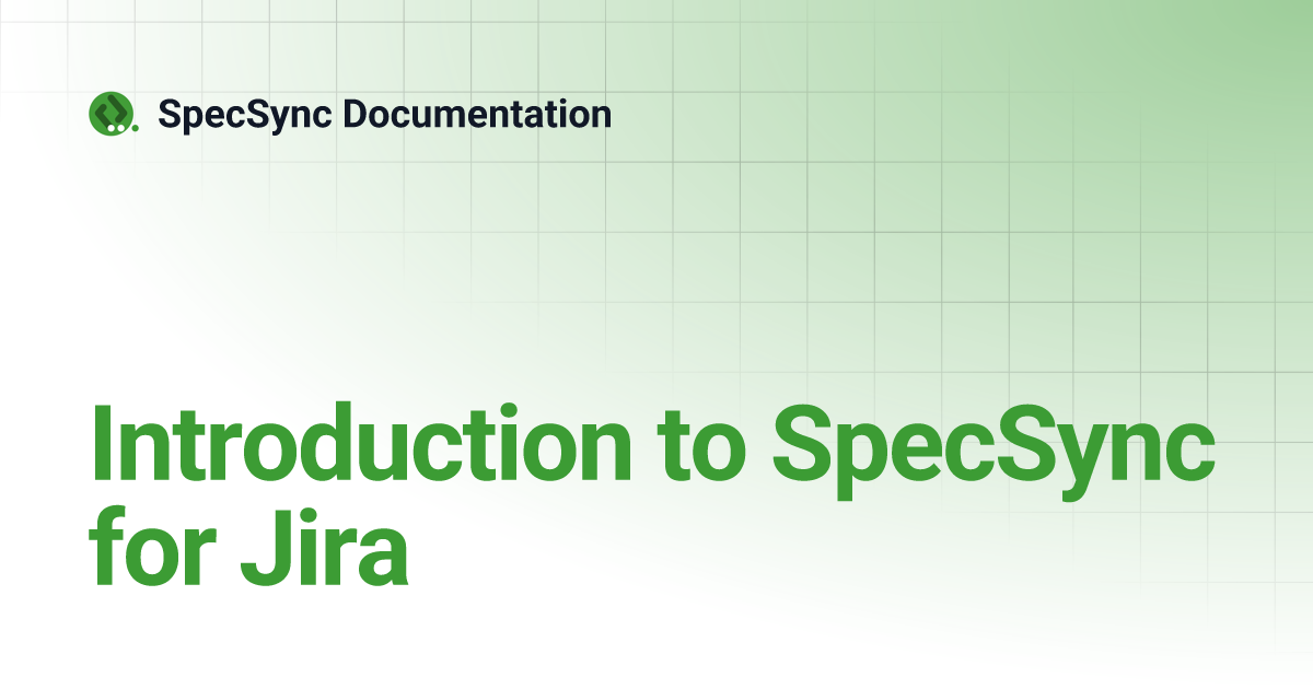 Introduction To Specsync For Jira Specsync Documentation